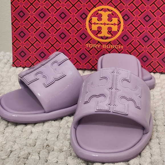 Tory Burch | Shoes | Tory Burch Lavender Slide Sandals | Poshmark